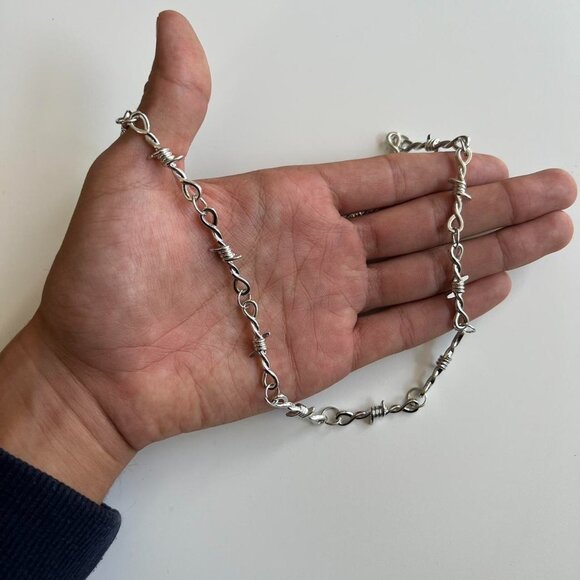 Accessories | Y2k Style Barbwire Thorn Emo Chain Necklace | Poshmark